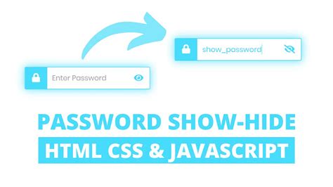 password show hide button in html css and javascript