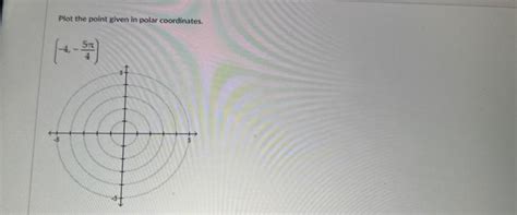 solved plot the point given in polar coordinates −4 −45π