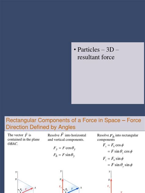 particles 3d resultant force pdf euclidean vector trigonometric functions