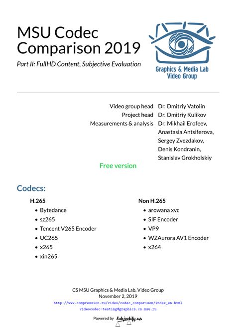pdf msu video codecs comparison 2019 part ii fullhd videos subjective comparison