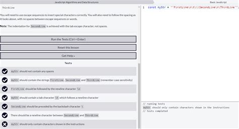 basic javascript escape sequences in strings javascript the freecodecamp forum