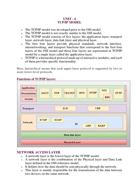 an overview of the tcp ip model and its five layers pdf internet protocols internet