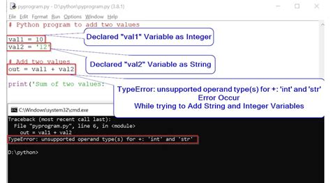 typeerror unsupported operand type s for int and str