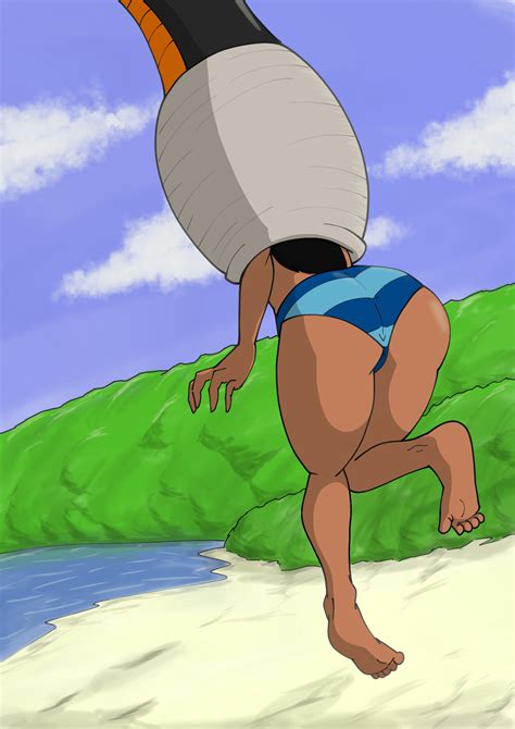 Rule 34 Ass Focus Bad End Beach Bikini Cell Dragon Ball Cell Vore Crossover Dragon Ball