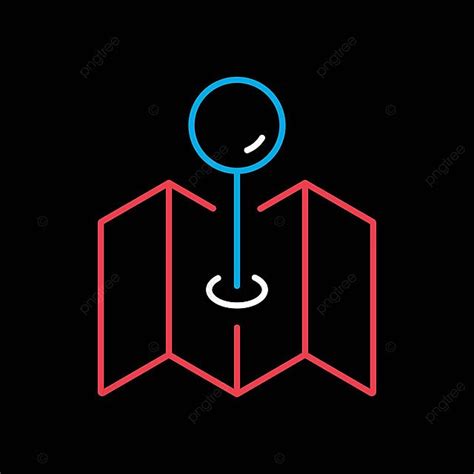 Vector Icon Of Map Pinpointing With Geolocation Pointer Vector Tag