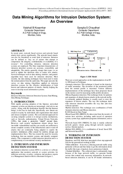 pdf data mining algorithms for intrusion detection system an overview sangita chaudhari