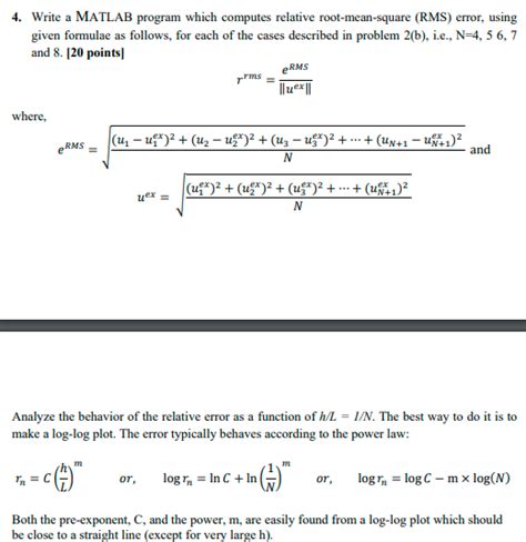 solved 4 write a matlab program which computes relative