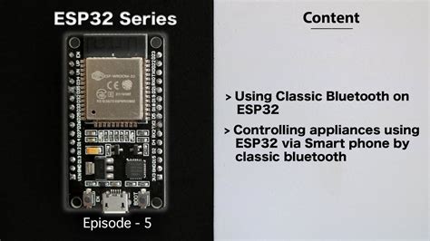 E 5 Bluetooth Classic On ESP32 Controlling Appliances Via Bluetooth