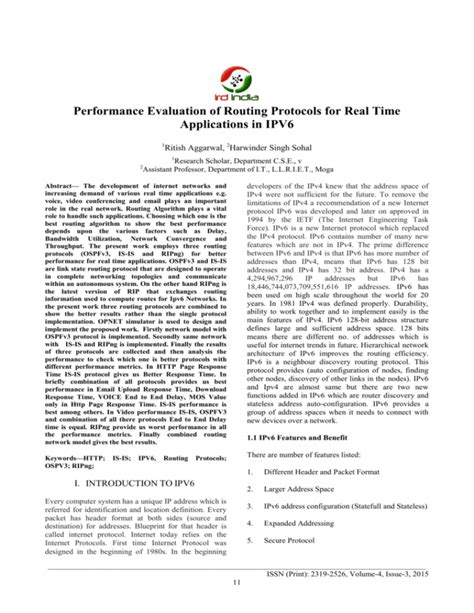 performance evaluation of routing protocols for real time