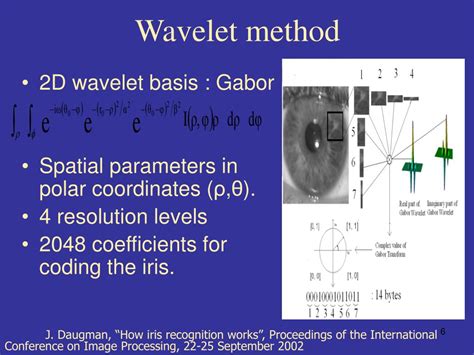 ppt iris identification using wavelet packets powerpoint presentation id 1489505