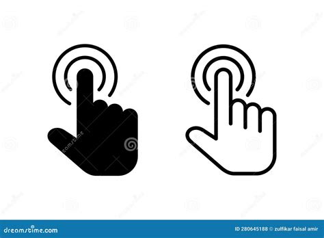 Hand Cursor Icon Cursor Icon Vector Hand Cursor Icon Click Stock