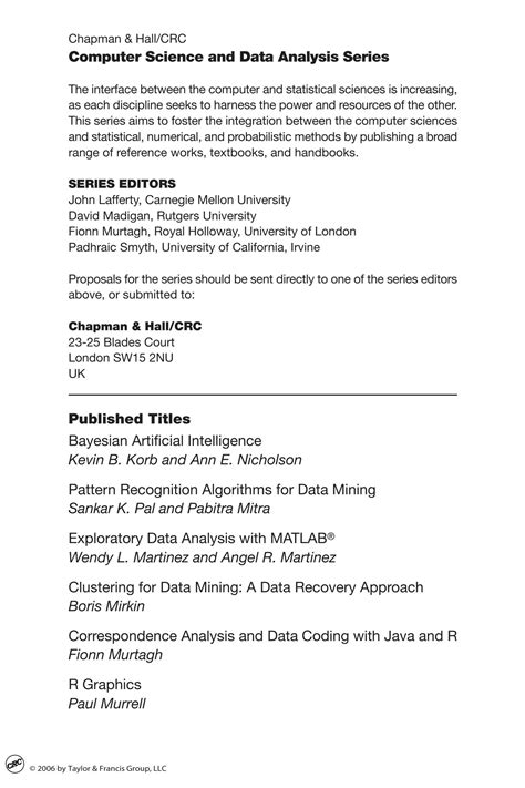 SOLUTION Chapman Hall Crc Computer Science Data Analysis Paul Murrell