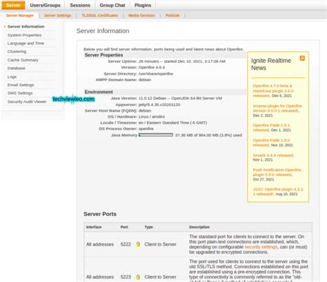 Install Openfire XMPP Server On Debian 11 Debian 10 TechViewLeo