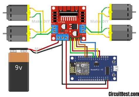How To Make Arduino SmartPhone Controlled WiFi Car Using NodeMCU