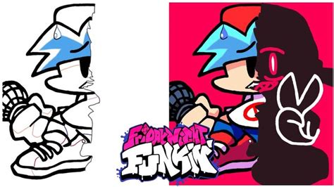 How To Draw Fnf Corrupted Boyfriend Fnf Bf Drawing Corrupted Bf