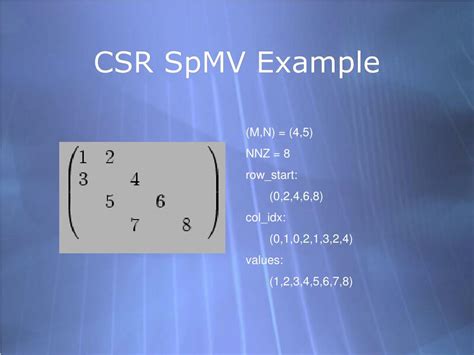 ppt benchmarking sparse matrix vector multiply in 5 minutes