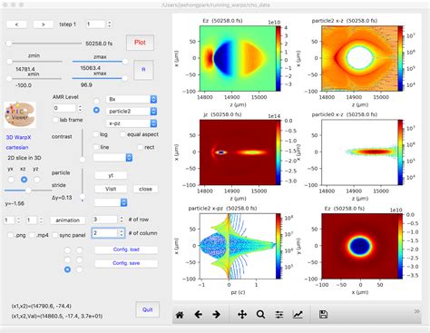 PyQt Based Visualization GUI PICViewer For Both Plotfiles And OpenPMD