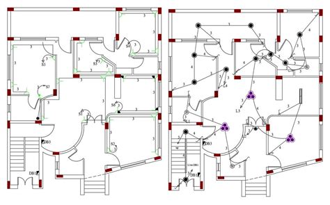 Electrical Layout Plan Of Modern House AutoCAD File Cadbull