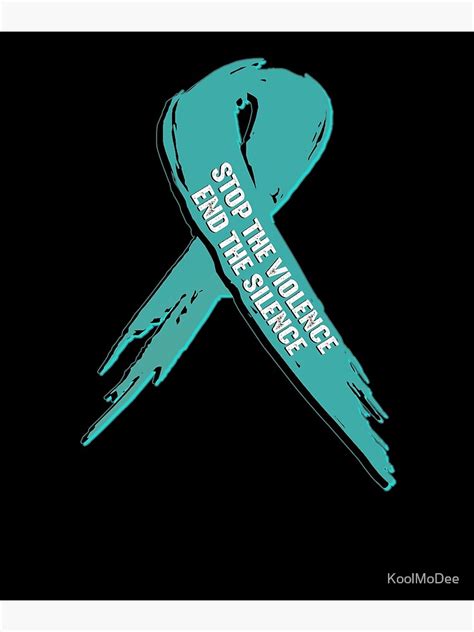 Sexual Assault Awareness Ribbon Design Poster For Sale By Koolmodee Redbubble