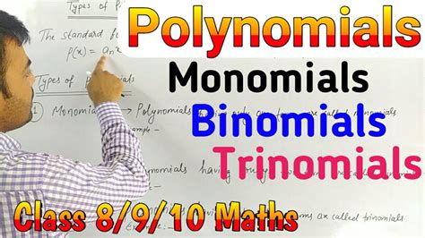 monomials binomials trinomials and polynomials types of algebraic expression ncert cbse