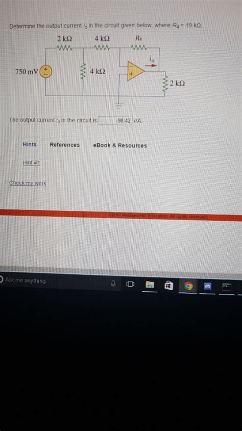 Solved Determine The Output Current I In The Circuit Given Chegg