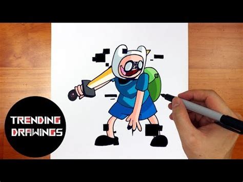 How To Draw FNF MOD Character Corrupted Pibby Finn Easy Step By Step