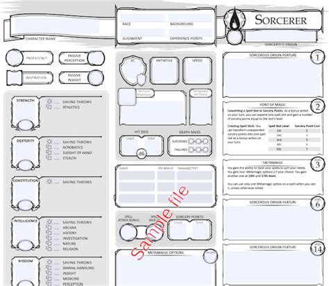 The Best DnD Character Sheets Custom Online Printable 54 OFF