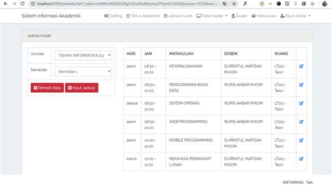 membangun sistem informasi akademik dengan laravel mysql dan ajax malas ngoding