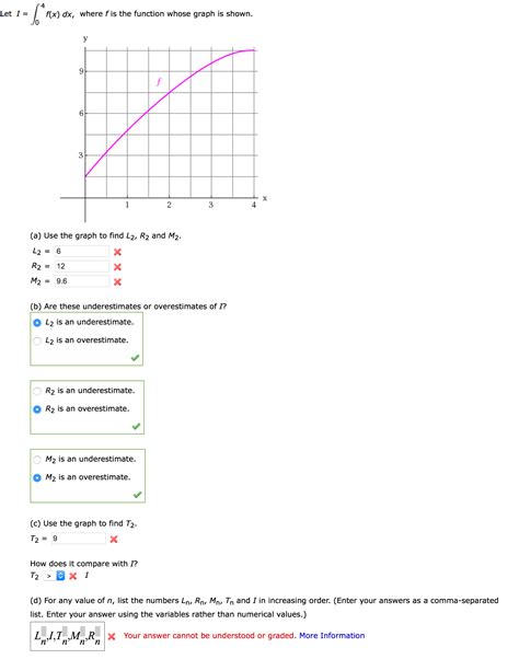 solved let i integral 0 4 f x dx where f is the function