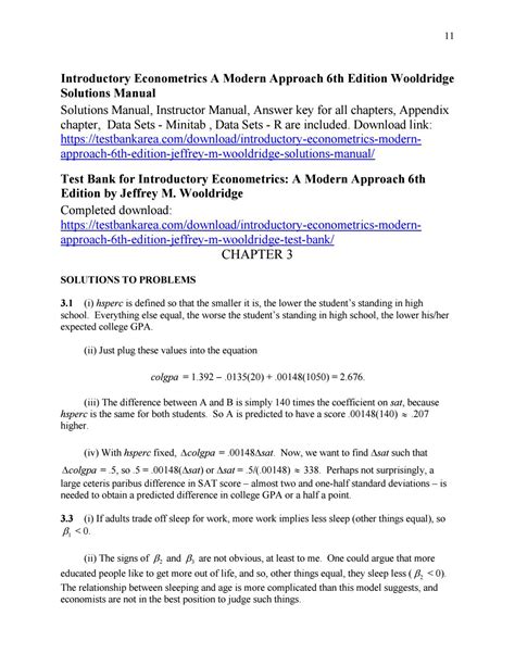 introduction to econometrics 3rd edition solutions chapter 5