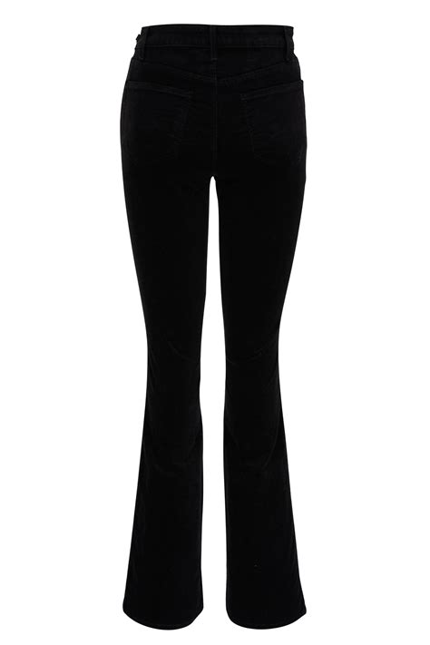Lagence Stevie Noir Stretch Velvet Gold Chain Pant