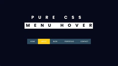 pure css menu hover effect very easy tutorial easy tutorial css tutorial