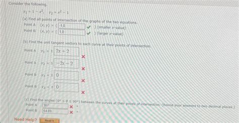 solved consider the following y1 1−x2 y2 x2−1 a find all