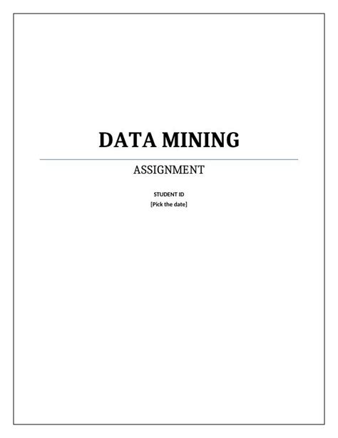data mining assignment sample
