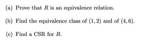 solved let r be the relation on the set of real numbers r
