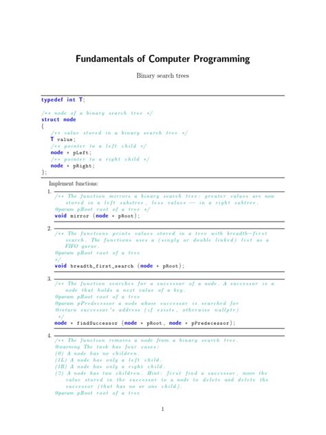 fcp tasks binary search trees pdf algorithms discrete mathematics