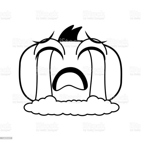 Vector Cartoon Cute Loudly Crying Face Emoji Isolated Illustration Stock Illustration Download