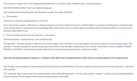solved you are given a copy of “lex h from programming