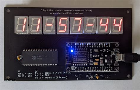 ESP8266 Based NTP Clock With YouTube Statistics Display Adrians