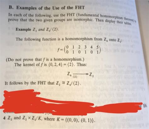 solved b examples of the use of the fht in each of the