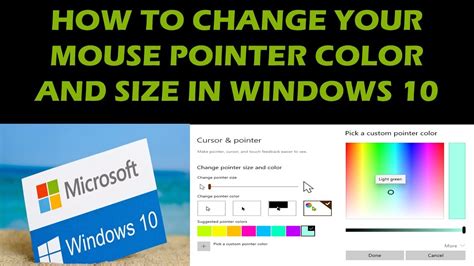 How To Change Your Mouse Pointer Color And Size In Windows 10 YouTube