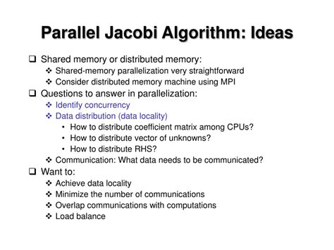 ppt parallel jacobi algorithm powerpoint presentation free download id 355062