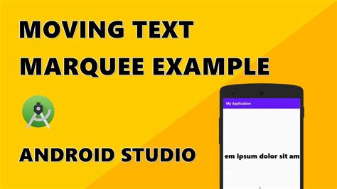 How To Make Marquee Text In Android YouTube