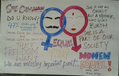 How To Draw Gender Equality Drawing Poster Making Ideas Off