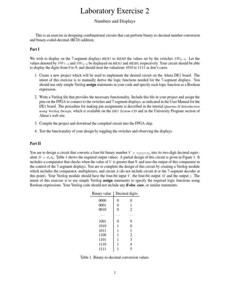 lab 2 pdf binary coded decimal boolean algebra