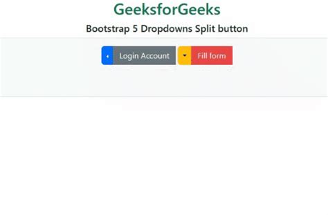 Bootstrap Dropdowns Menu Content Forms Geeksforgeeks