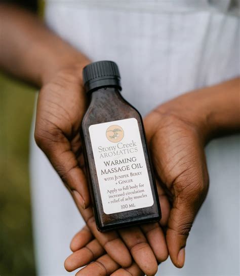 Warming Massage Oil With Juniper Berry Ginger Stony Creek Aromatics