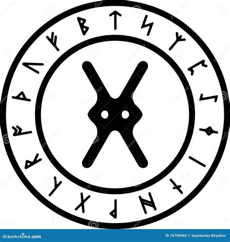 Ancient Rune Alphabet With Names Of Runes And Transliteration To Latin