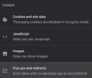 How To Temporarily Enable Pop Ups In Your Web Browser