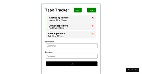 Task Tracker App Redux Codesandbox